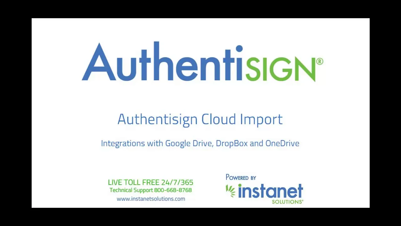Authentisign Advanced Features - Authentisign Import a Document from ...