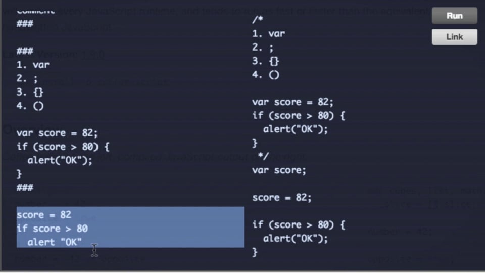#02 はじめてのCoffeeScript | CoffeeScript入門 - プログラミングならドットインストール