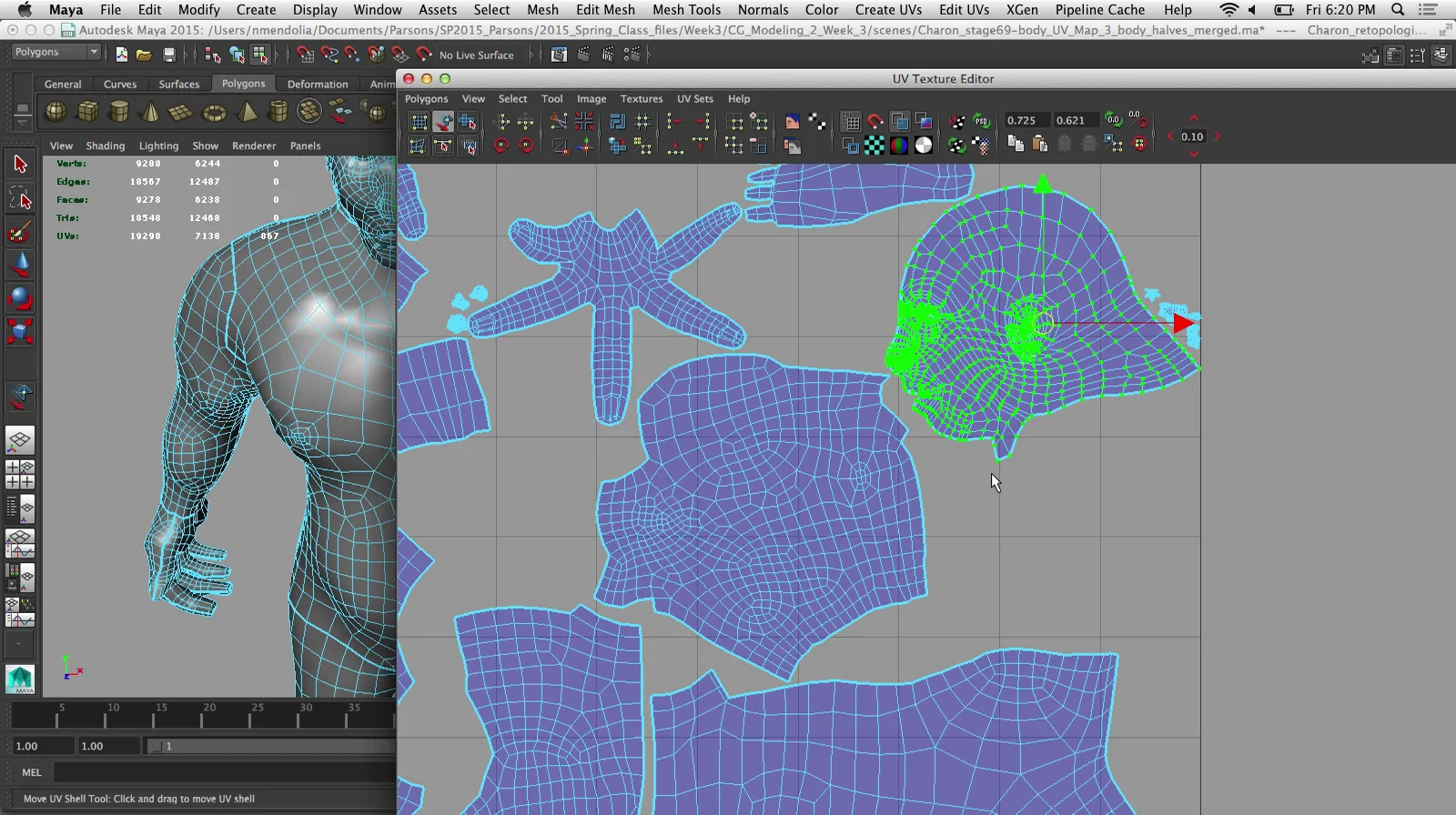 Week 3-17 Texturing - Working with the Layout Command and Sewing UV ...