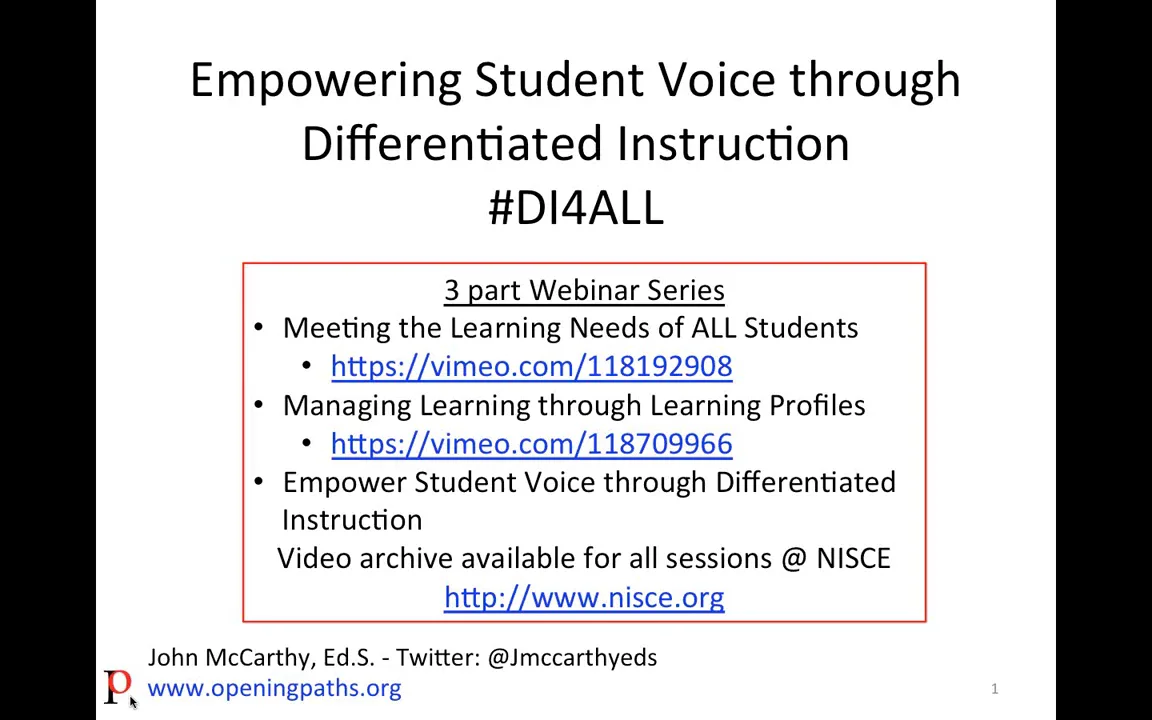 Empowering Student Voice through Differentiated Instruction