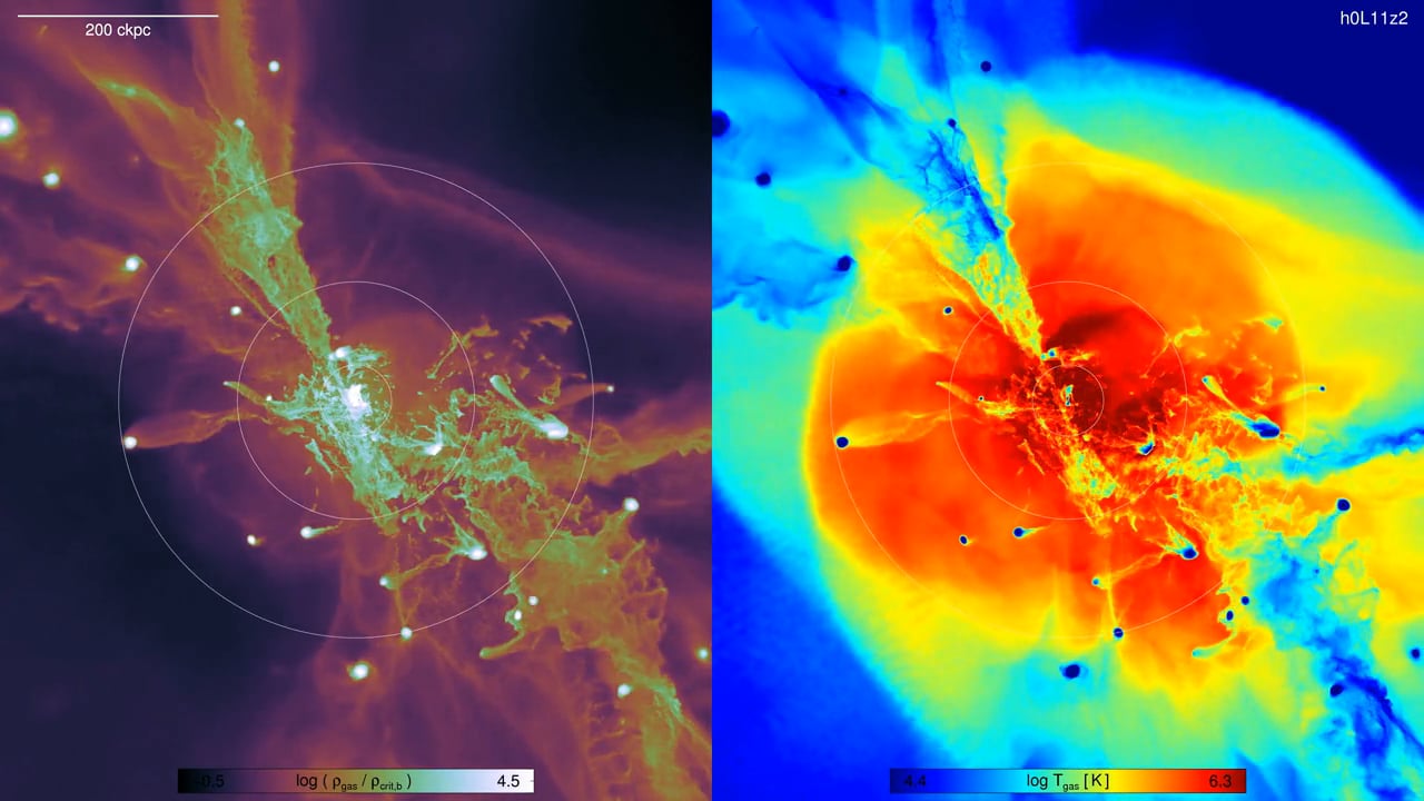 Zooming in: the structure of halo gas