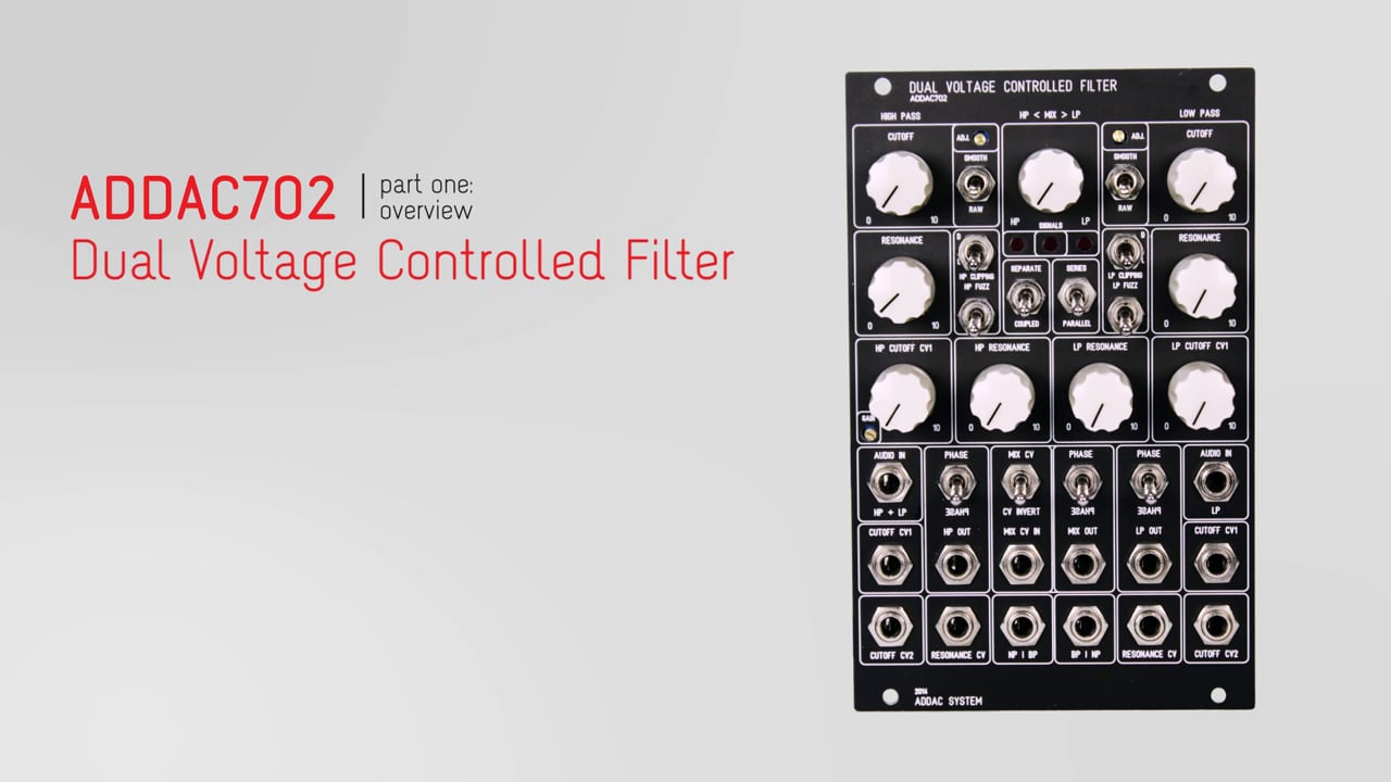ADDAC702 Dual Voltage Controlled Filter - Part 1 on Vimeo
