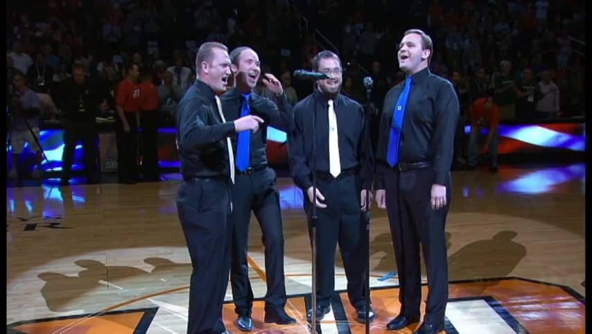 NAU Quartet Sings National Anthem at Phoenix Suns Game on Vimeo