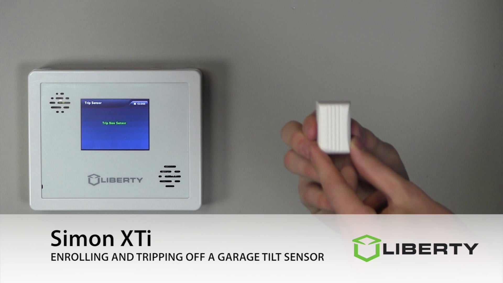 Simon XTi - Enrolling and tripping off a garage tilt sensor on Vimeo