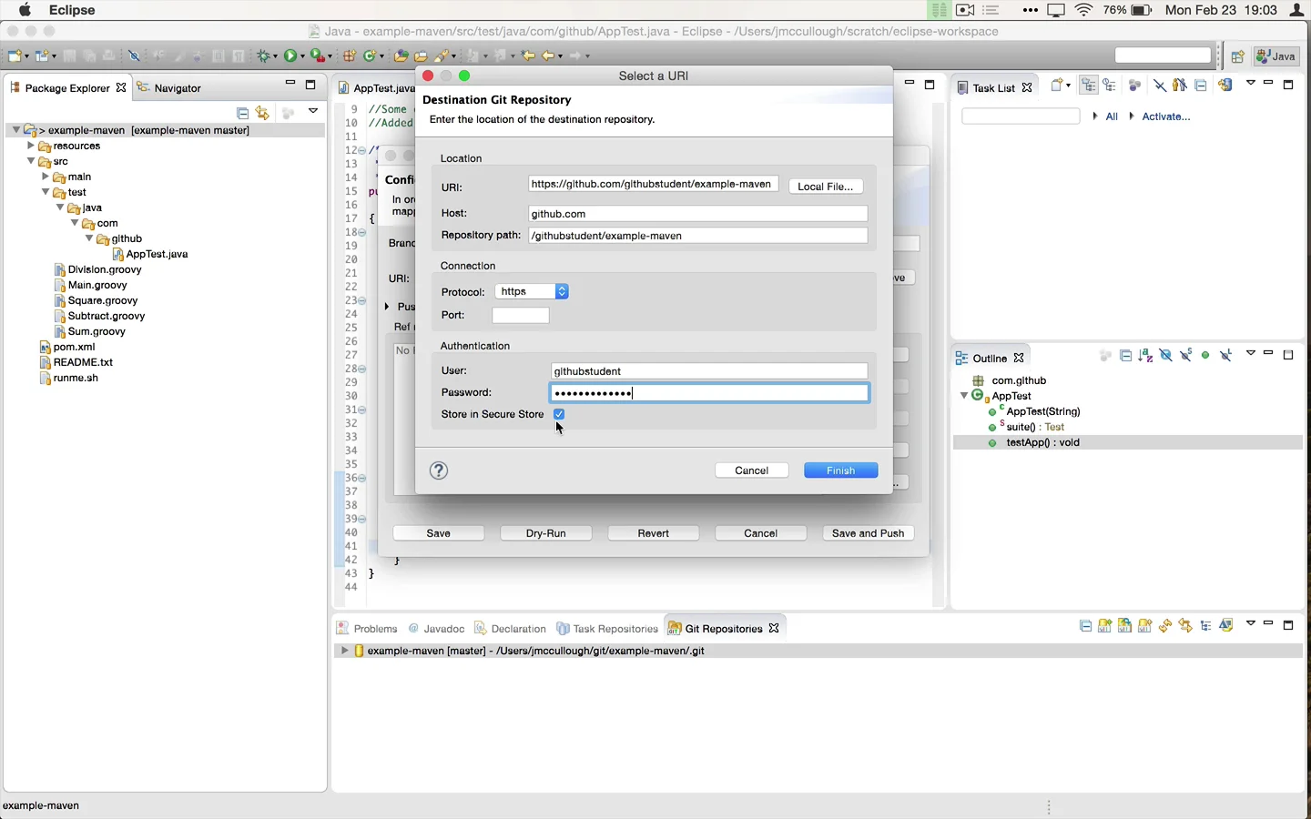 Eclipse, EGit, Mylyn, and GitHub integration on Vimeo