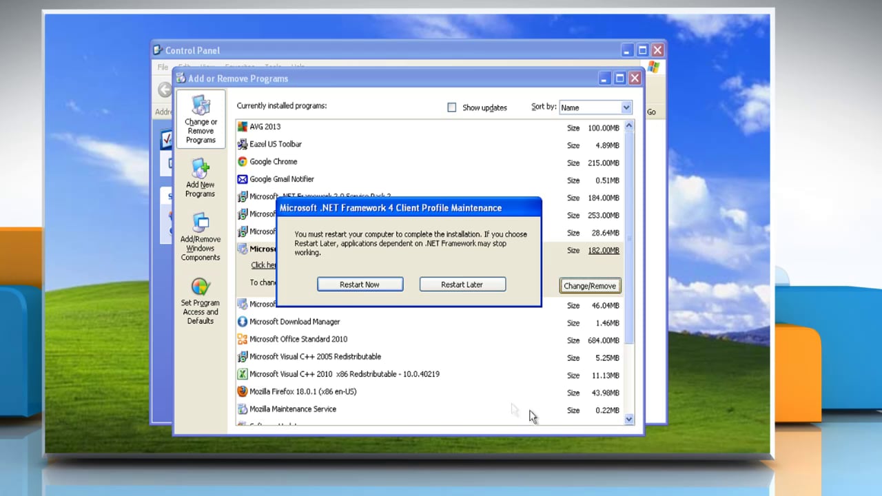 how to fix the update error code 643 in a windows xp based PC 05 06 13 ...