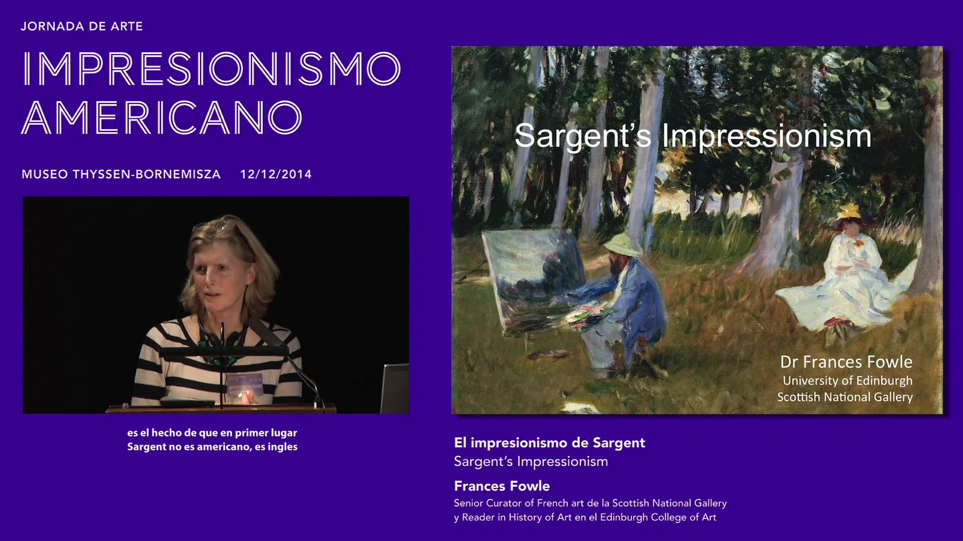 Jornada "Impresionismo americano" con Frances Fowle // Study Day ...