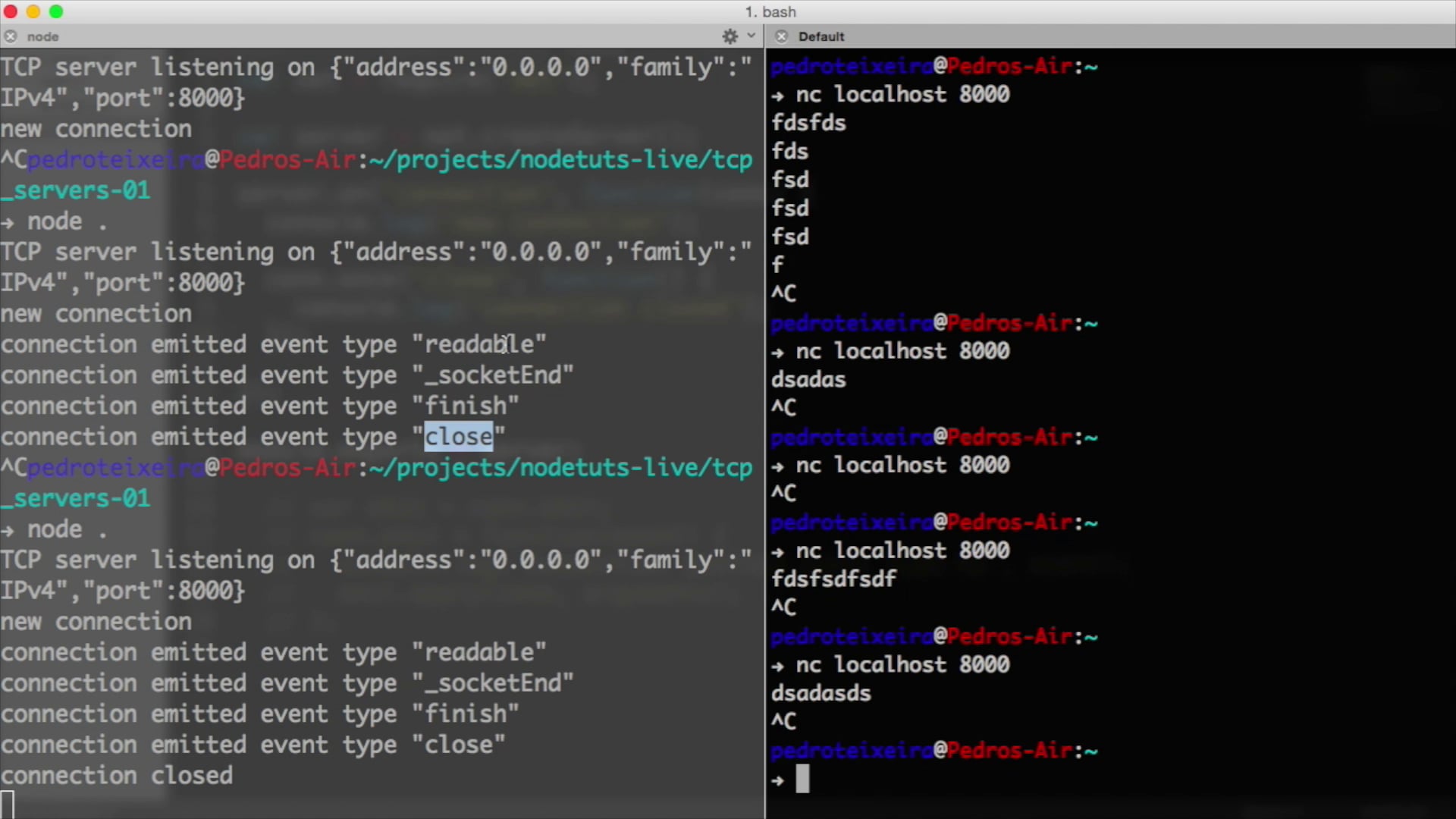 Node Tuts 2015 - TCP Servers - episode 1 on Vimeo