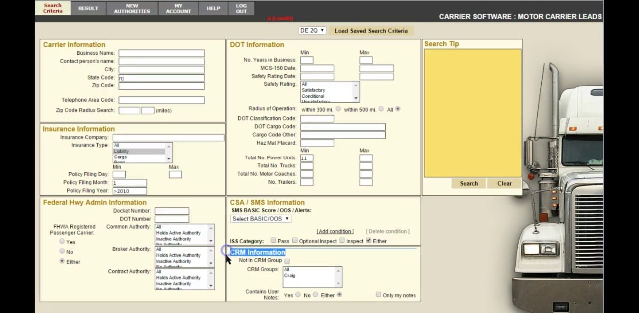 Motor Carrier Leads Call Notes & Automatic Reminders Tutorial on Vimeo