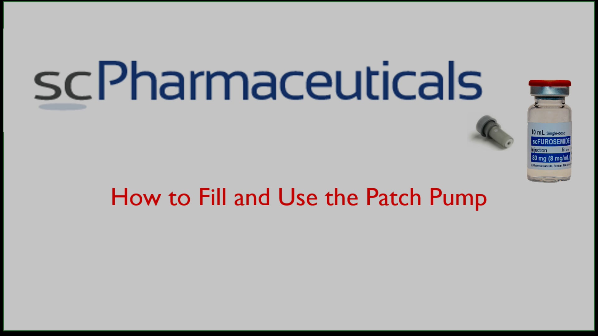 Demonstration of Use of the Furosemide Patch Pump on Vimeo