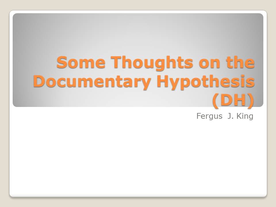 Documentary Hypothesis on Vimeo