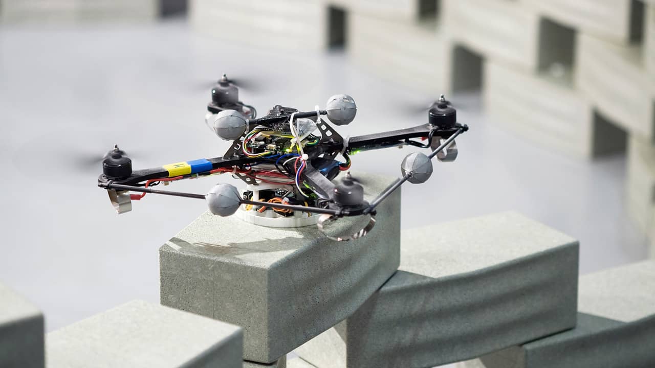 Drones can "collaborate to build architectural structures" on Vimeo