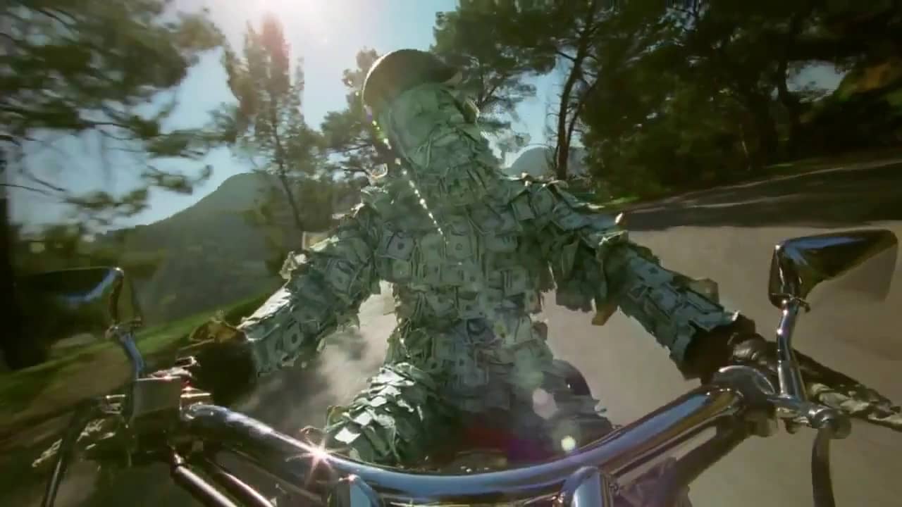 GEICO Money Man Commercial - Motorcycle Mountain Drive on Vimeo
