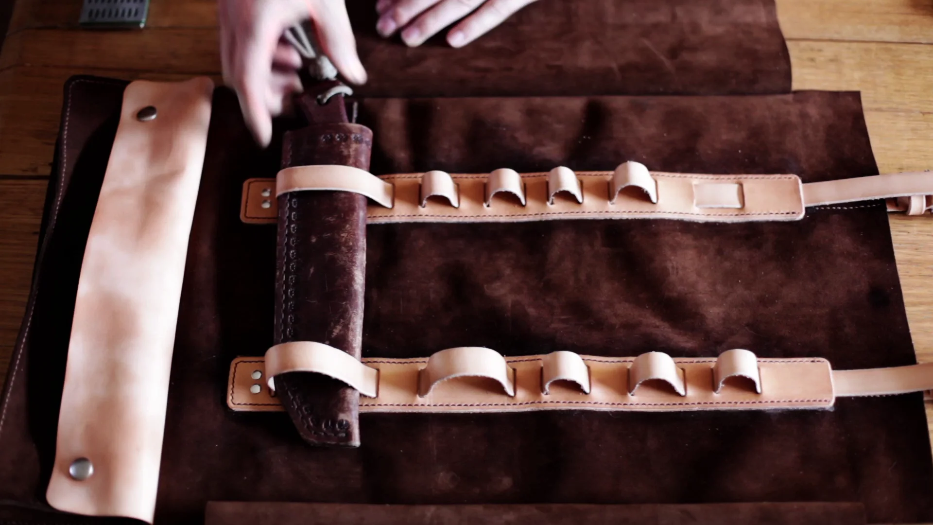 Bespoke Leather Tool Roll on Vimeo