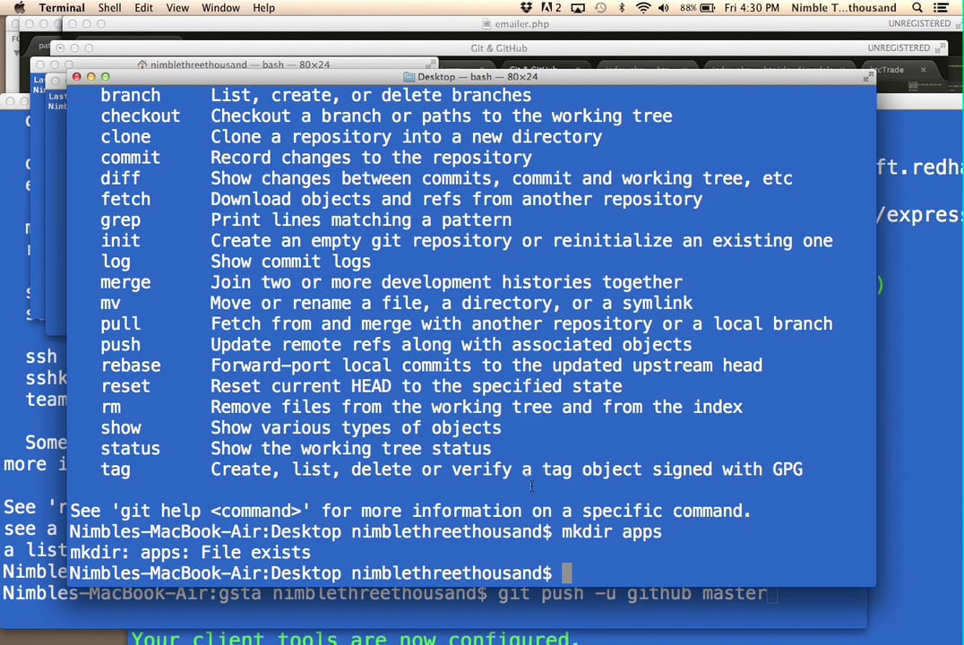 Git, GitHub and OpenShift: Getting Started with a CodeCloud.me Project on Vimeo