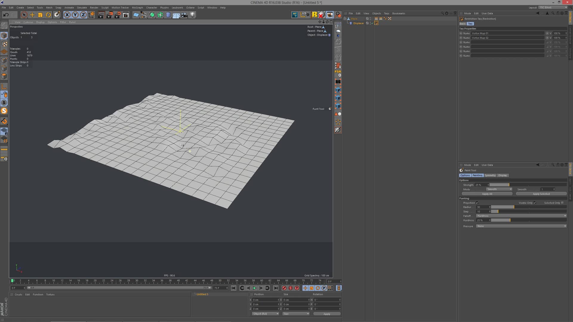 How to Restrict the Influence of a Deformer With Vertex Maps in C4D on ...