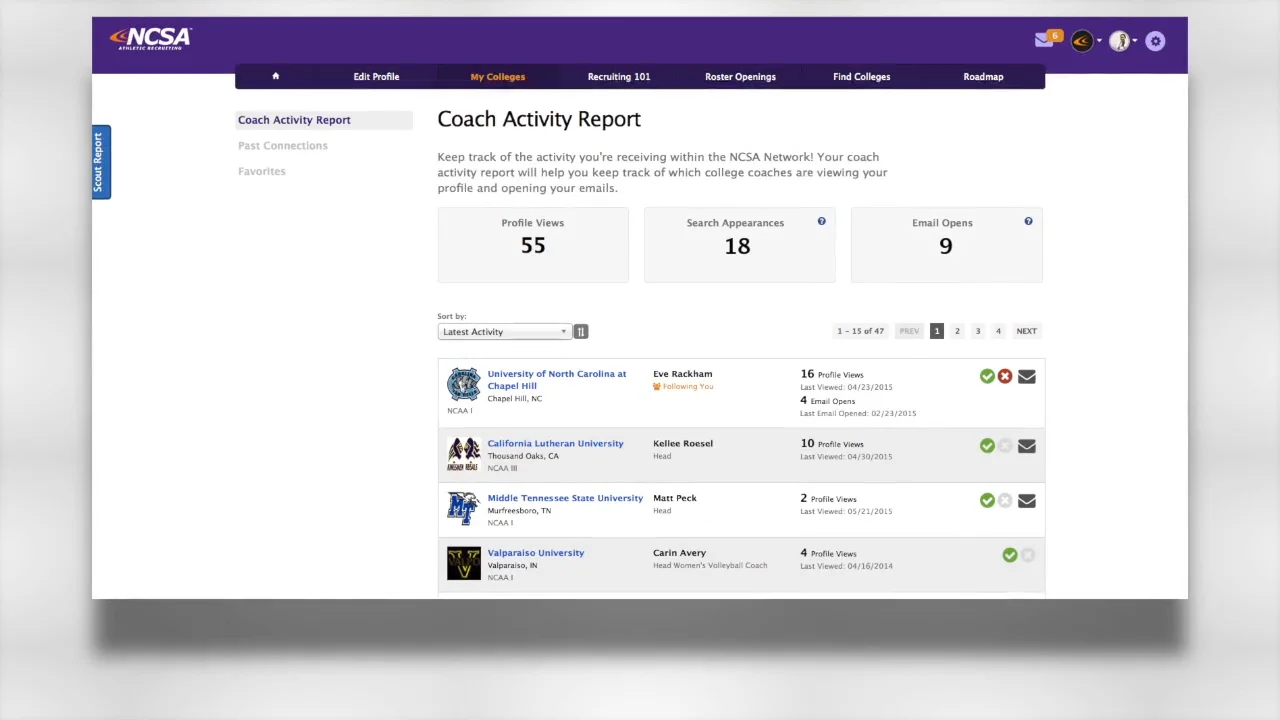 NCSA's new Coach Activity Report on Vimeo