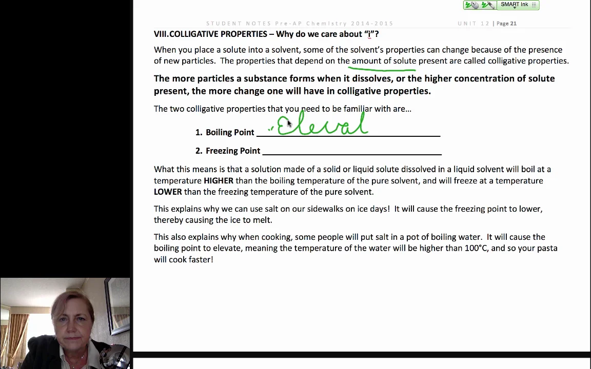 LEGGETT PRE-AP CHEMISTRY SOLUTIONS COLLIGATIVE PROPERTIES on Vimeo
