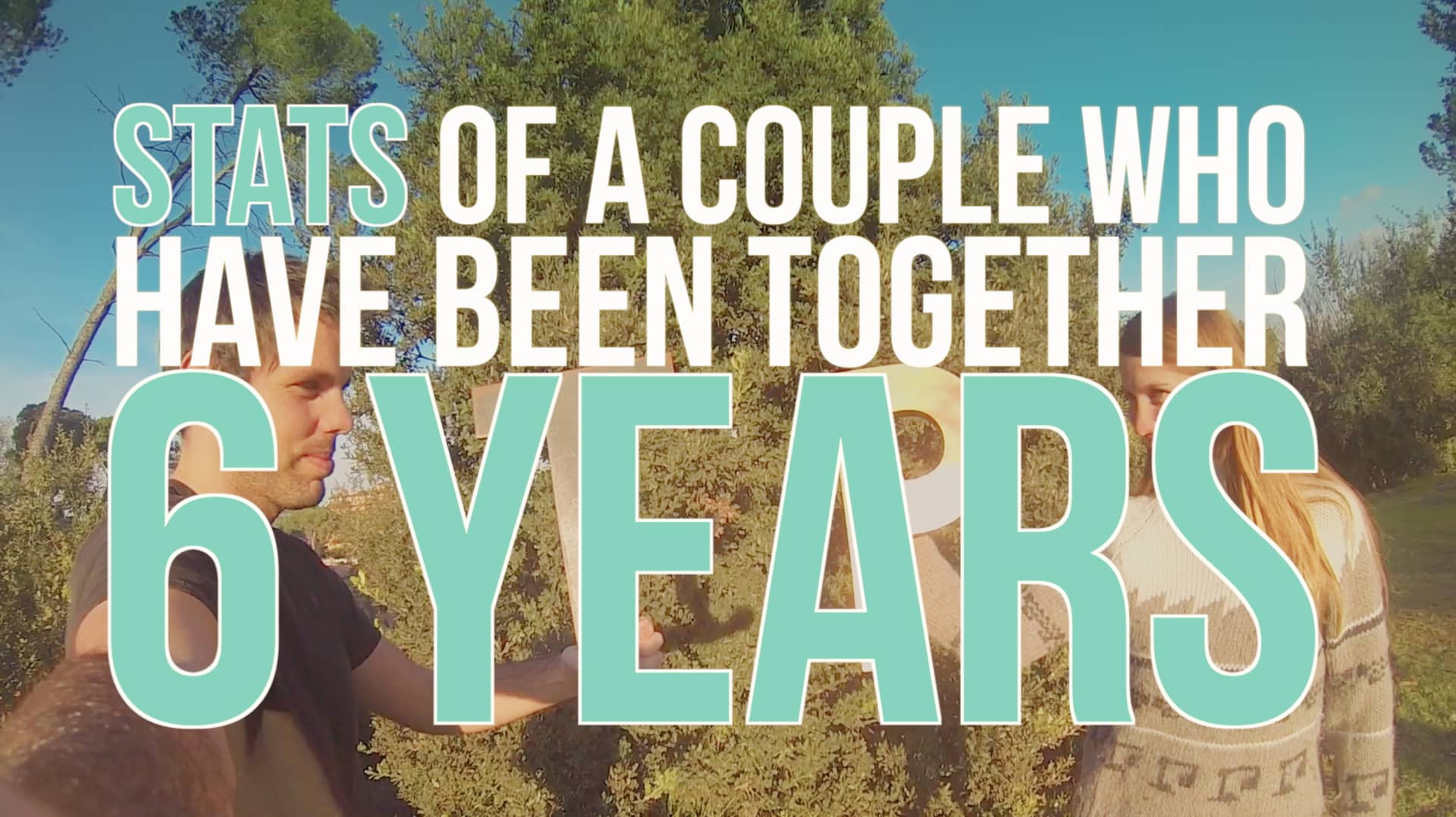 Stats of a couple who have been together 6 years on Vimeo