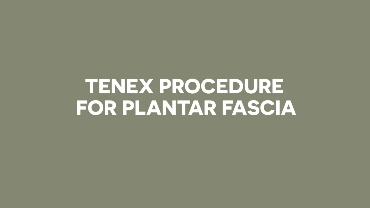 Surgery Videos - Tenex Procedure for Plantar Fascia Treatment by UCLA ...