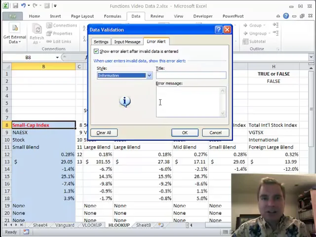 Excel Video 177 Drop-Down Selection Box