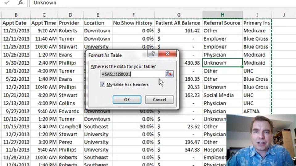 Excel 2013 Tables Part 1 - Moore Solutions Inc