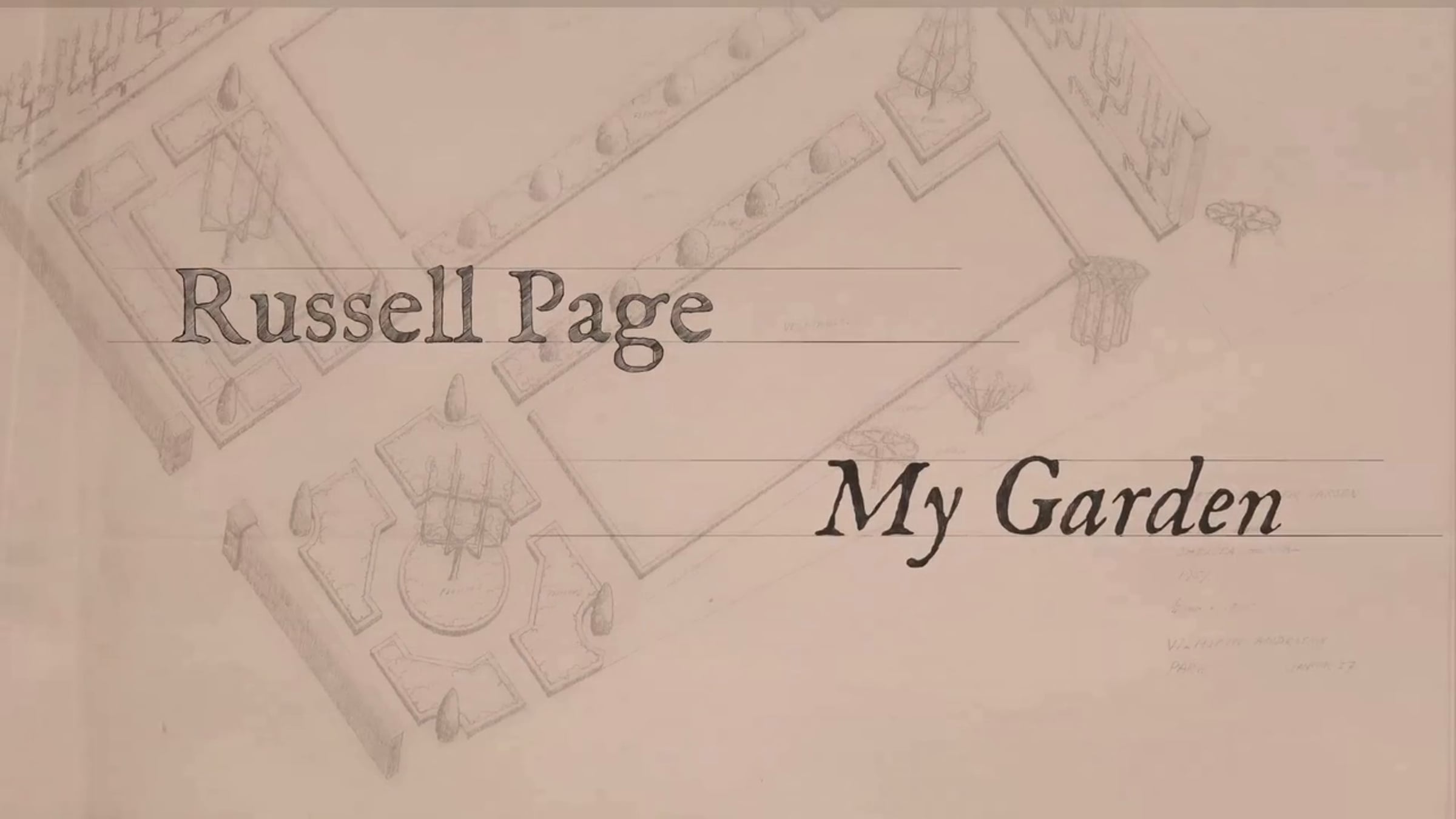 RUSSELL PAGE - MY GARDEN