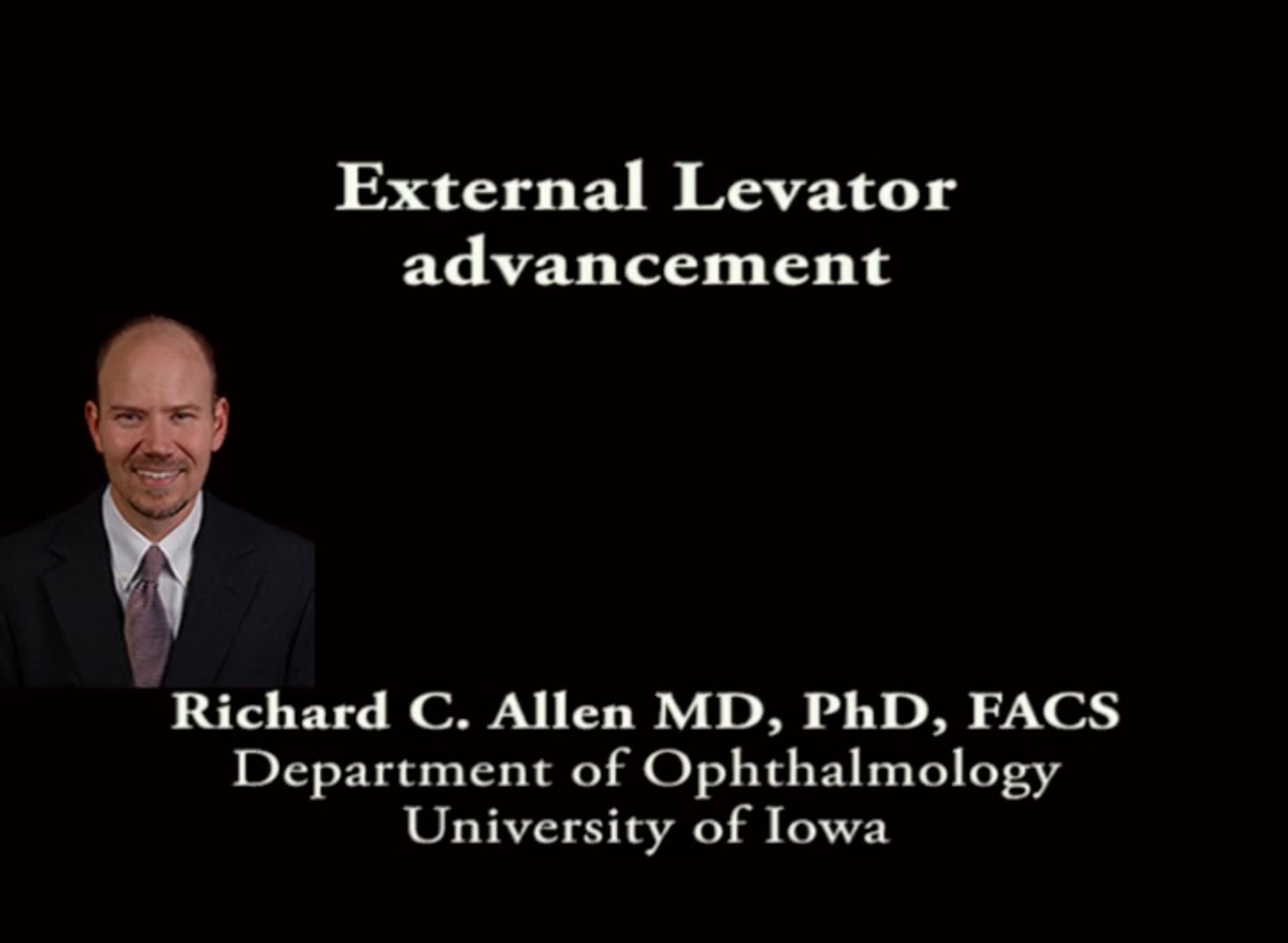 External levator advancement
