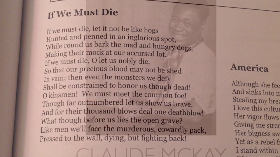 Claude McKay If We Must Die on Vimeo
