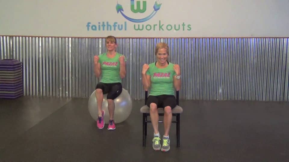 10 Minute Beginner Cardio on Chair or Ball on Vimeo