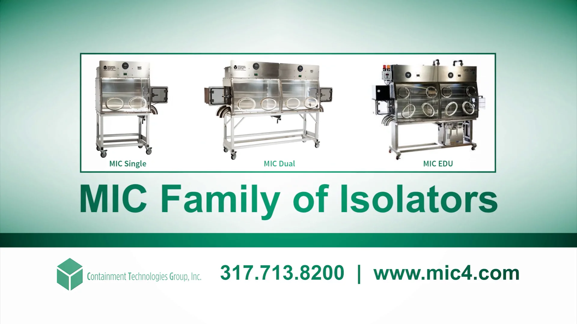 Cleanrooms - The MIC Family of Isolators | Containment Technologies Group, Inc. on Vimeo