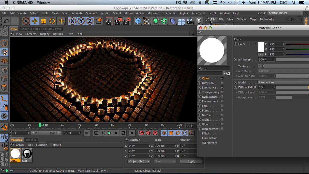 How to Use The Mograph Shader Effector To Animate And Color Clones In C4D on Vimeo