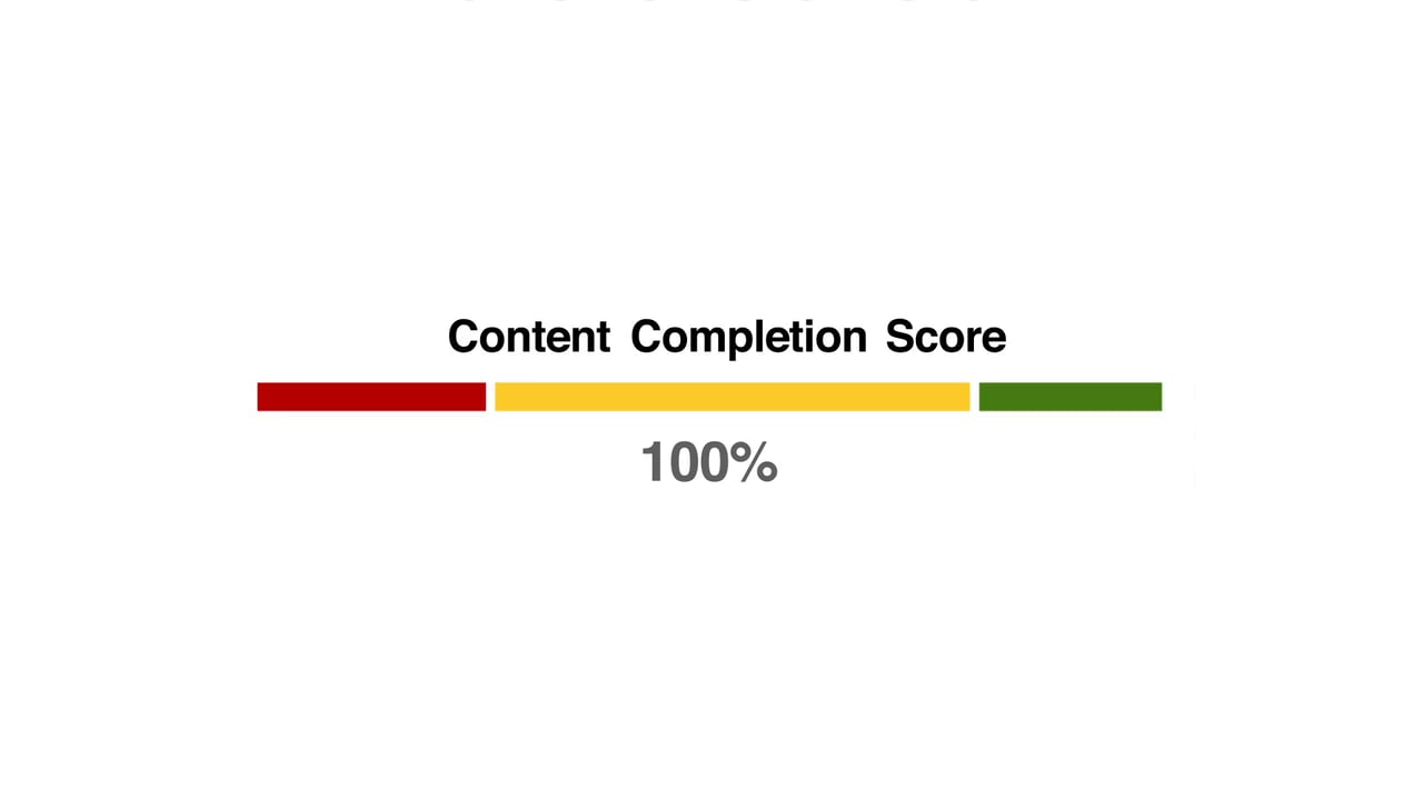 Content Completion Score on Vimeo