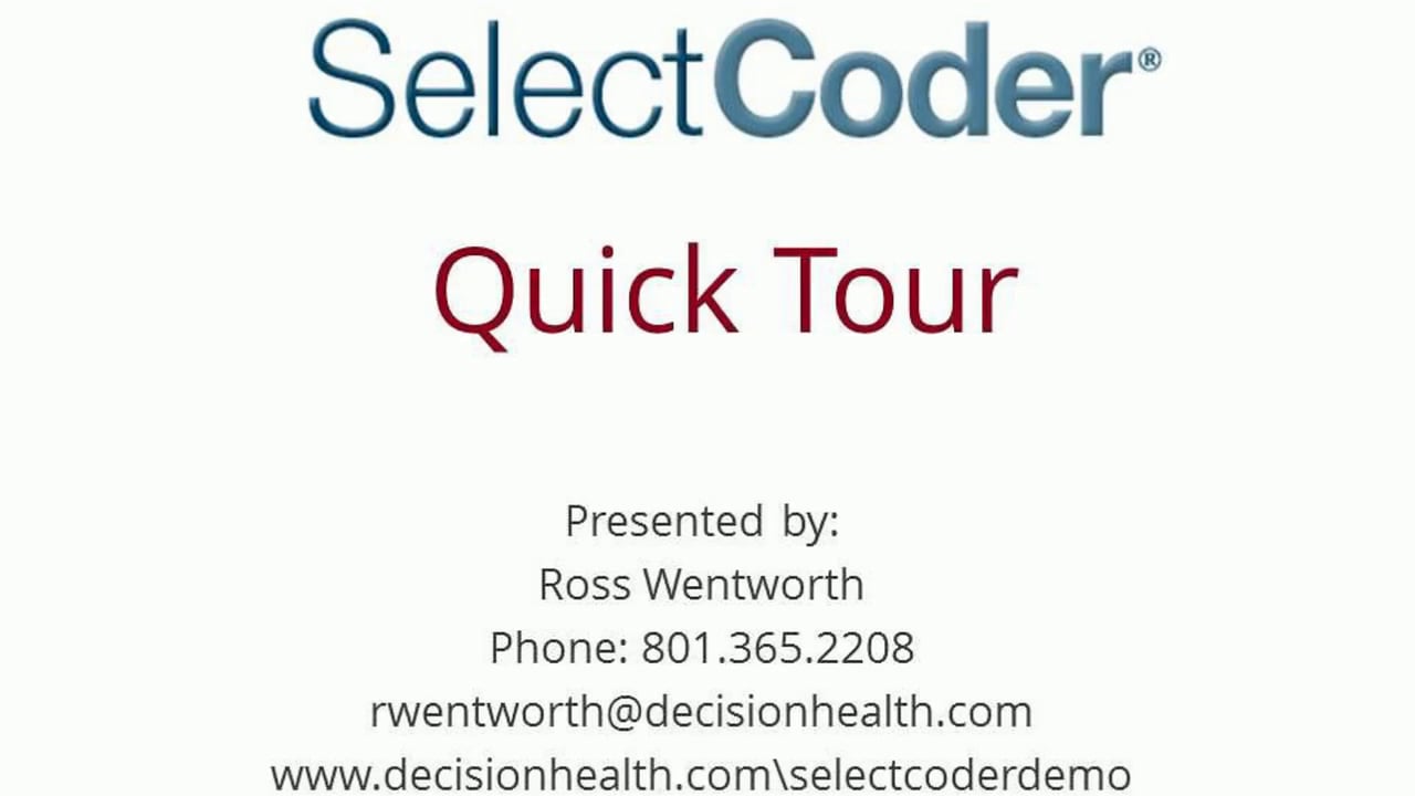 SelectCoder Quick Tour on Vimeo