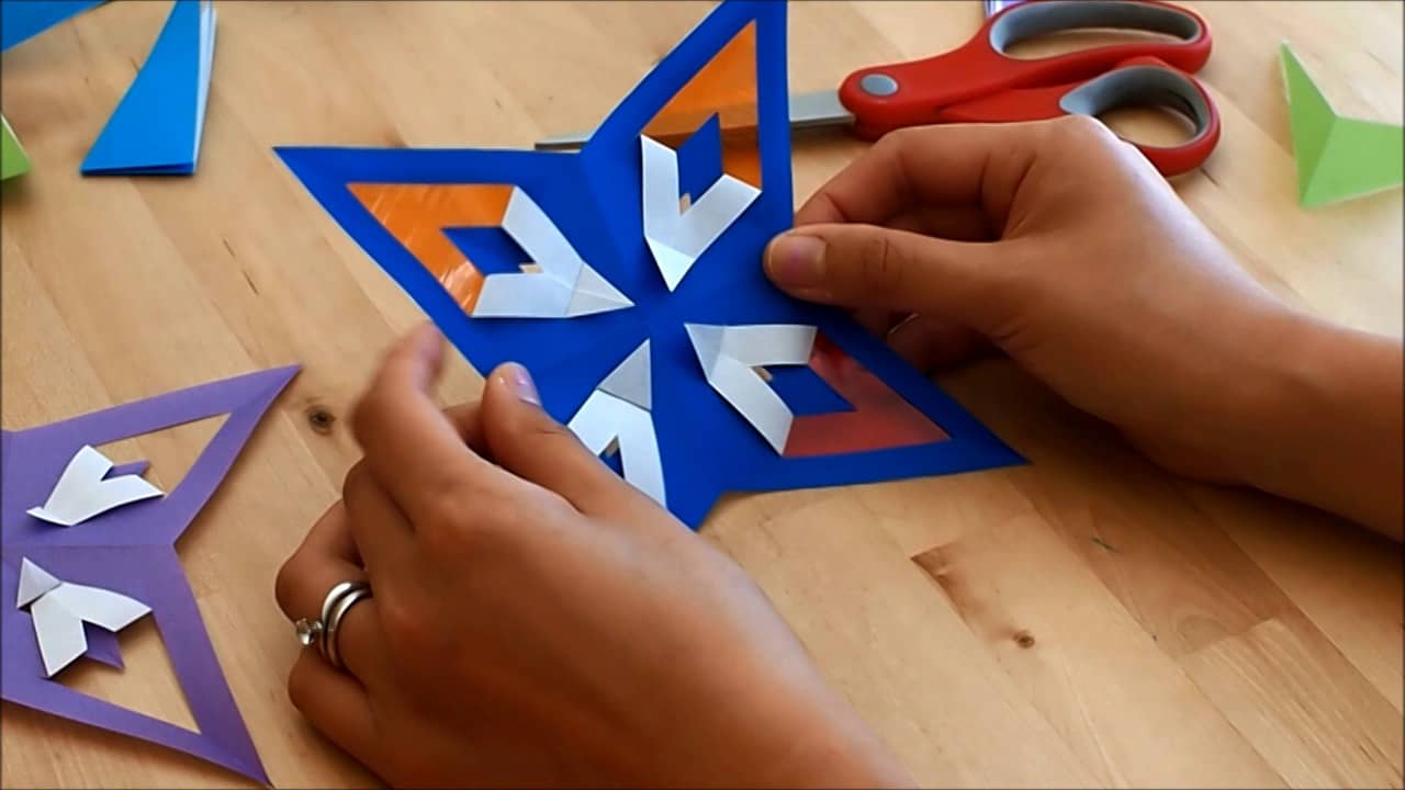How to Make an Origami Star Part 2- Basic cuts and folds on Vimeo