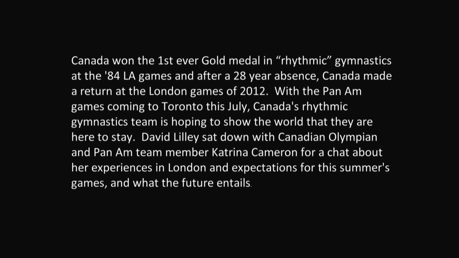 Katrina Cameron interview on Vimeo