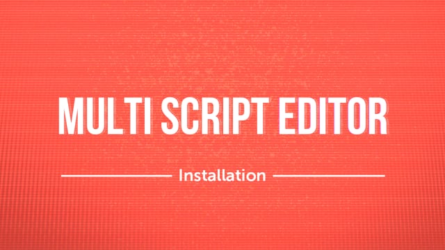 Multi Script Editor on Vimeo
