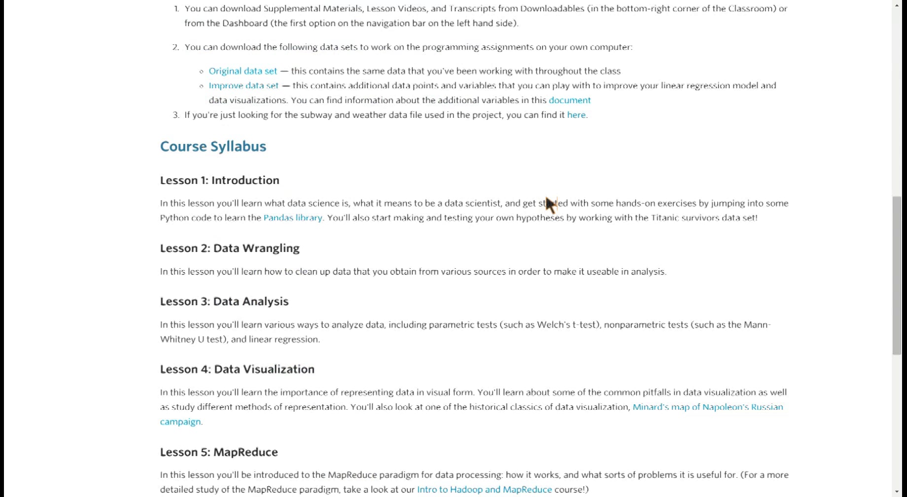 Udacity's Intro to Data Analysis Course on Vimeo