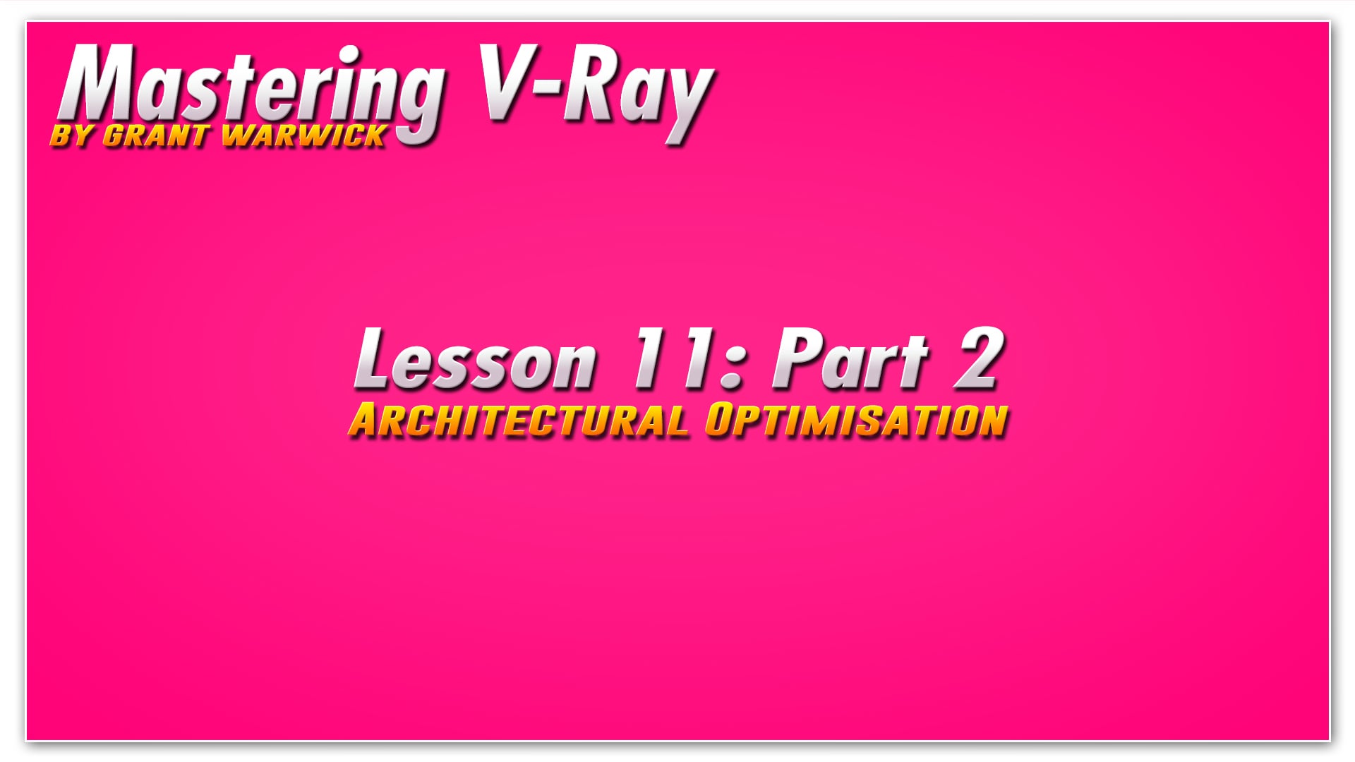 Mastering Vray Lesson 11 Part 2 on Vimeo