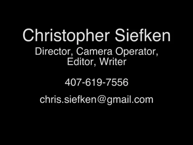 Christopher Siefken - Demo Reel on Vimeo