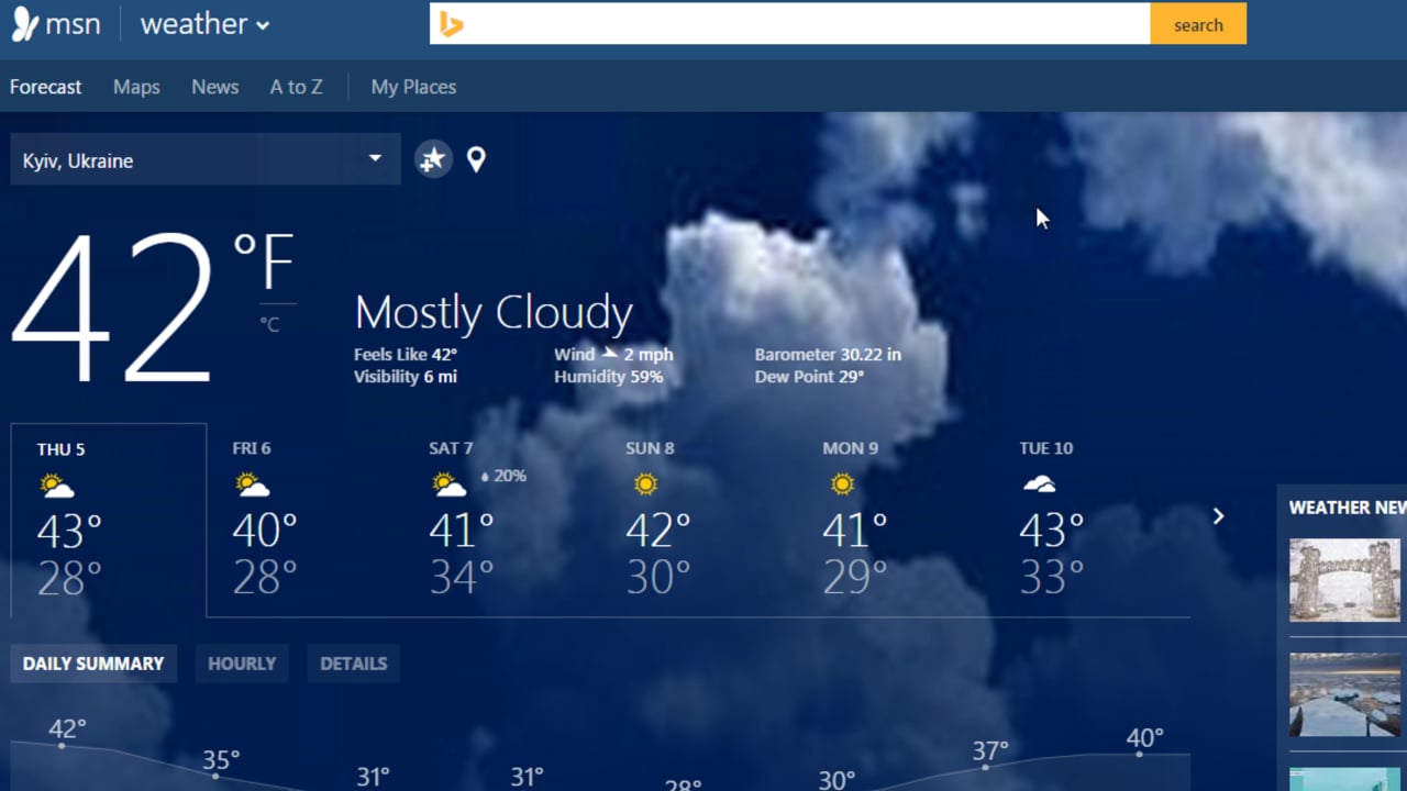MSN Weather Gadget for Windows 7 on Vimeo