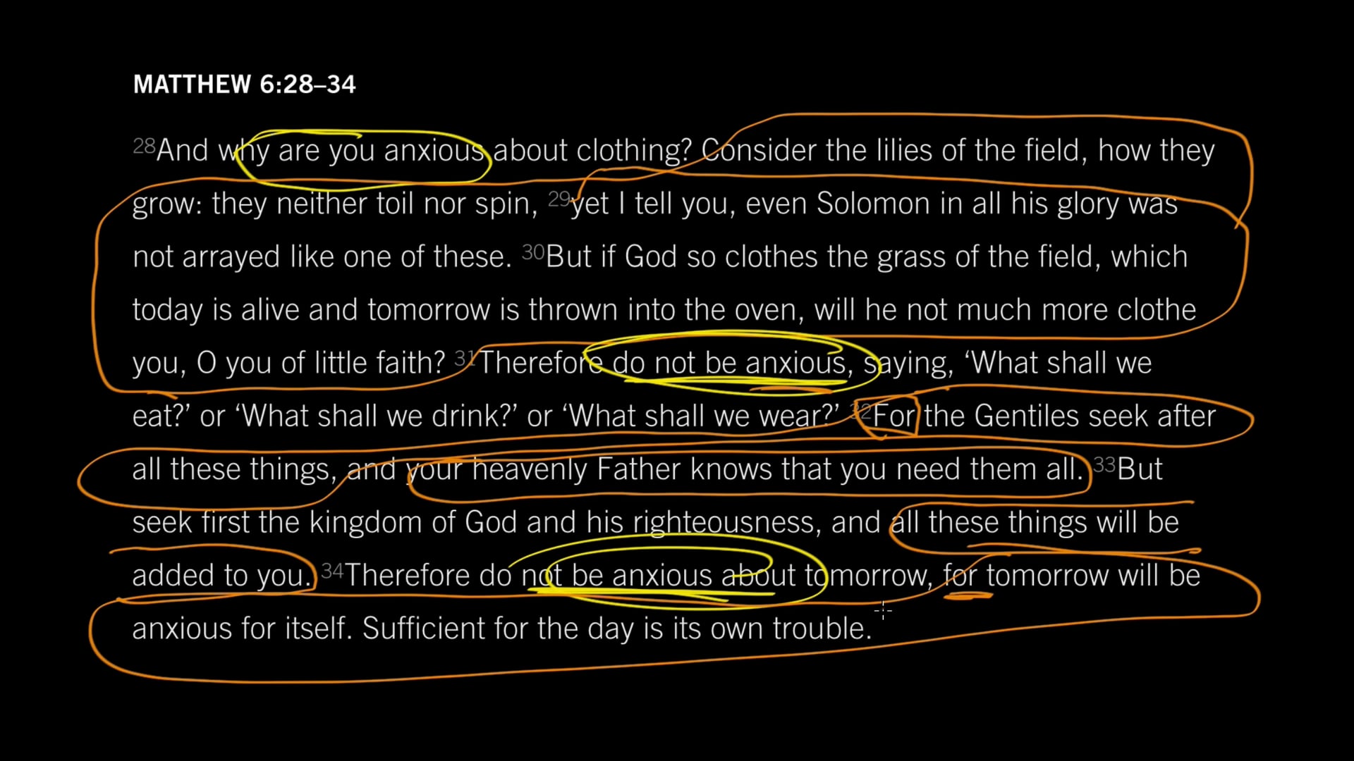 Matthew 6:24–34, Part 1 // Nine Arguments Against Anxiety on Vimeo