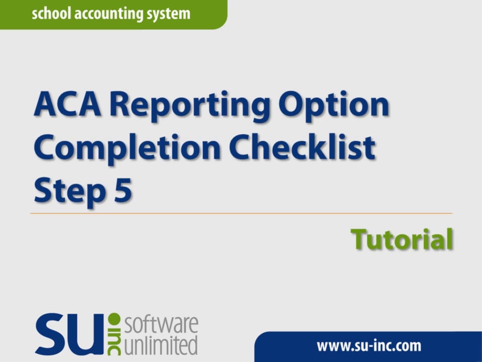 Training Tutorials - ACA Hours Tracking Completion Checklist - Step 5 ...