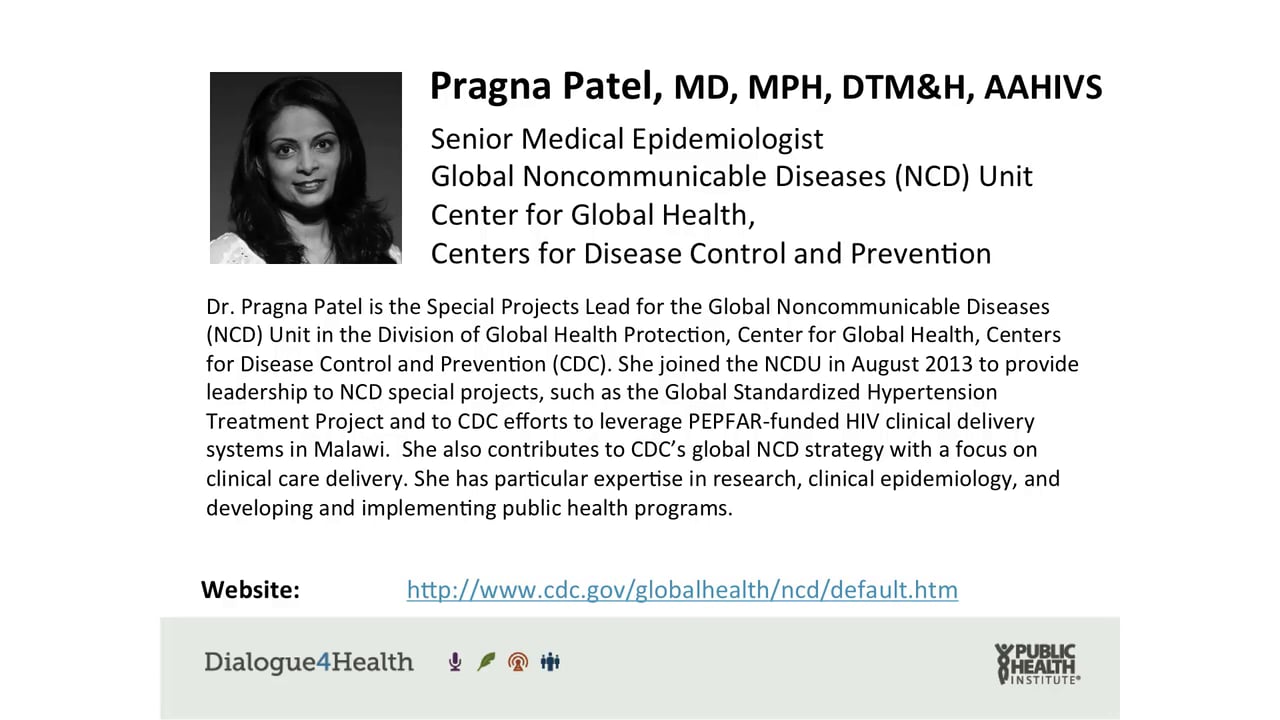 Hypertension Web Forum: Pragna Patel MD, MPH, DTM&H, AAHIVS, 2015 on Vimeo
