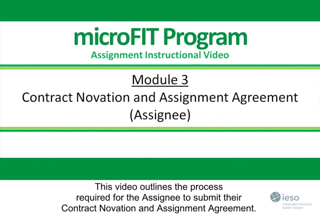 Module 3 - Contract Assignment and Novation Agreement (Assignee) on Vimeo