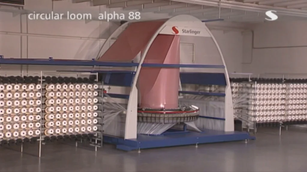 Starlinger textile packaging - Starlinger Circular Loom alpha 88 on Vimeo