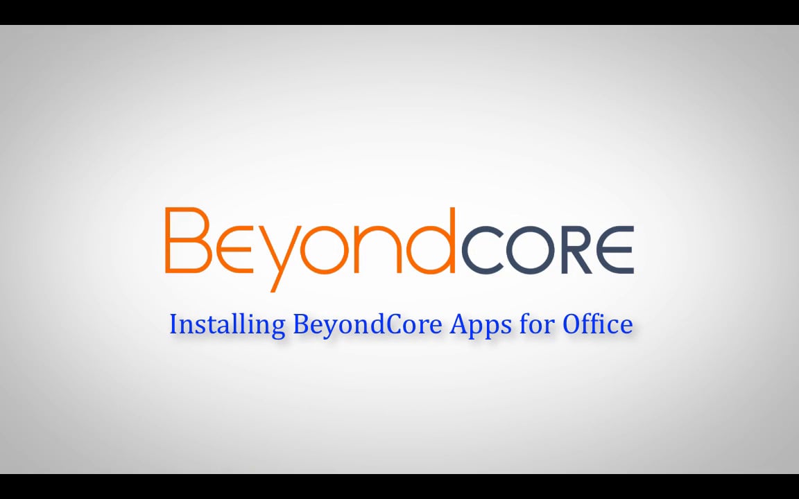 Installing BeyondCore for Office on Vimeo