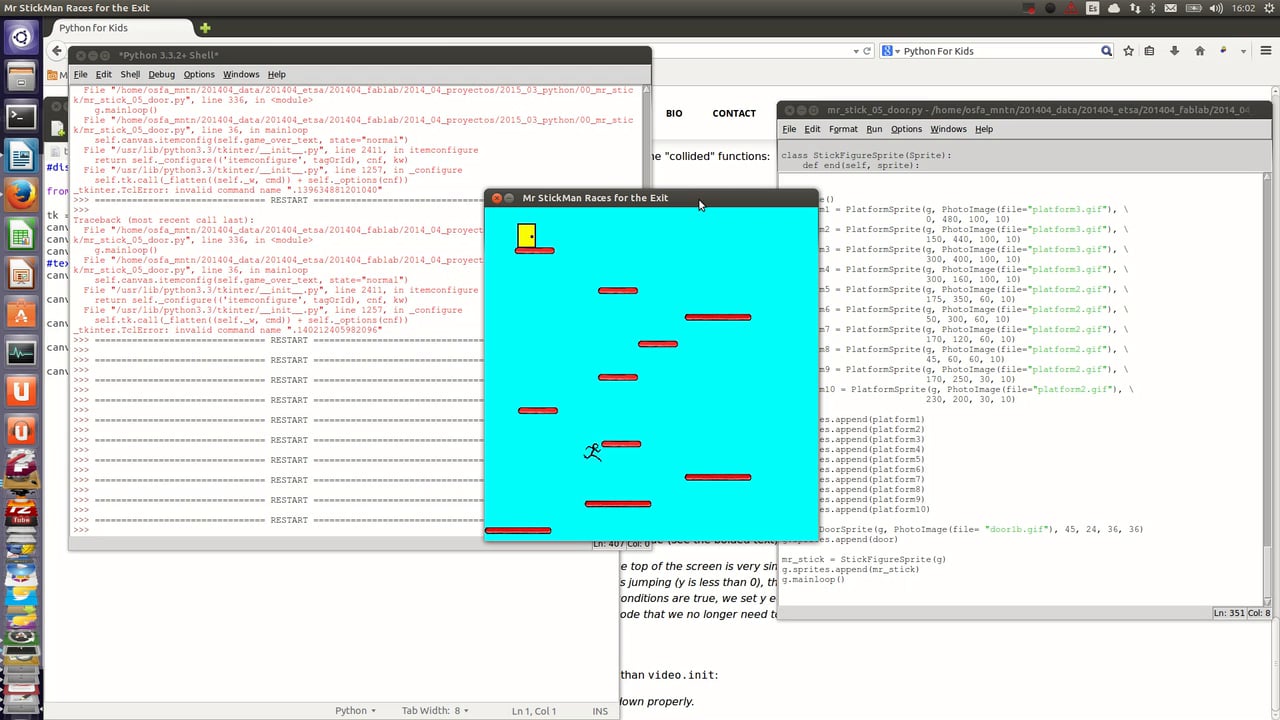 Python tikinter animation: Mr Stick Runs for the Exit on Vimeo