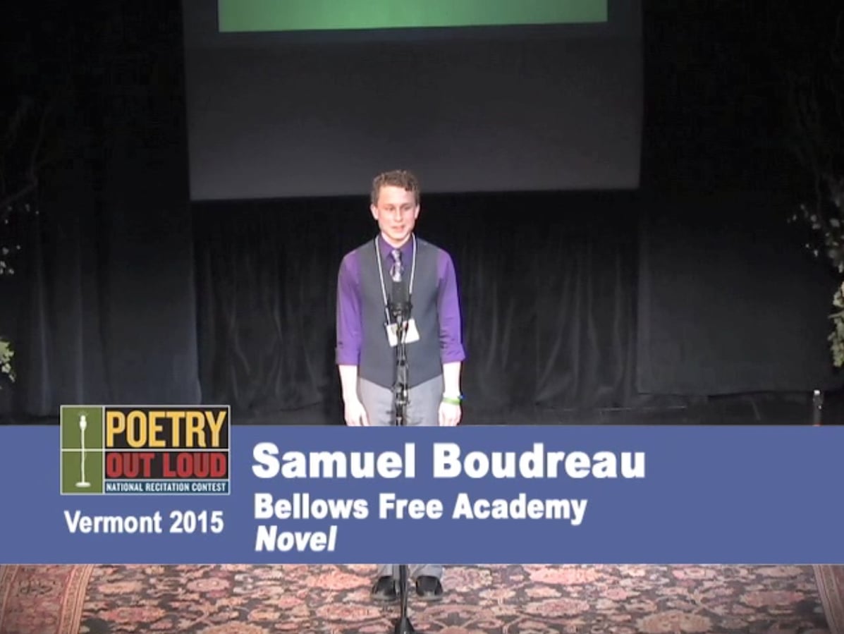 Vermont Poetry Out Loud 2015 - Samuel Boudreau 1 on Vimeo
