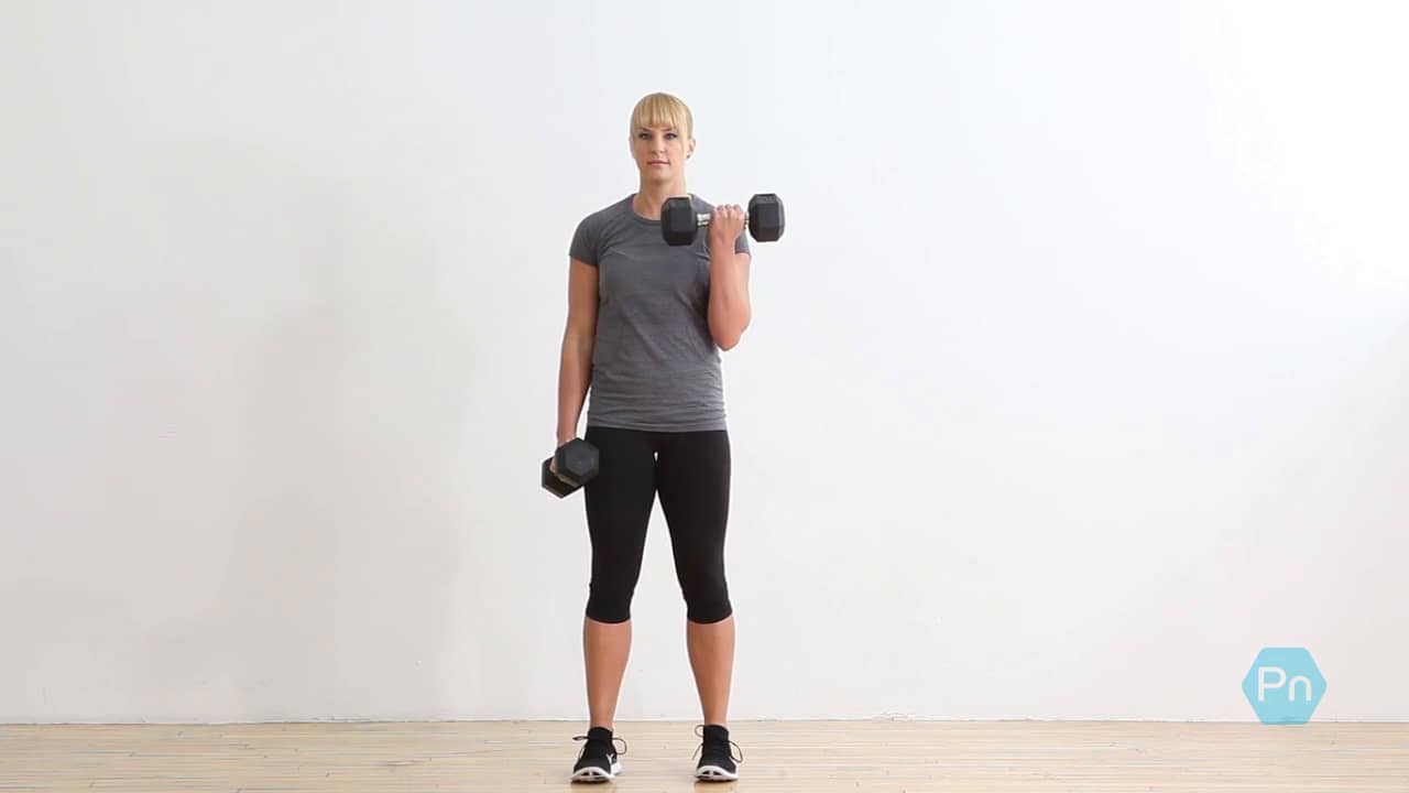 Women's Alternating Dumbbell Curl on Vimeo